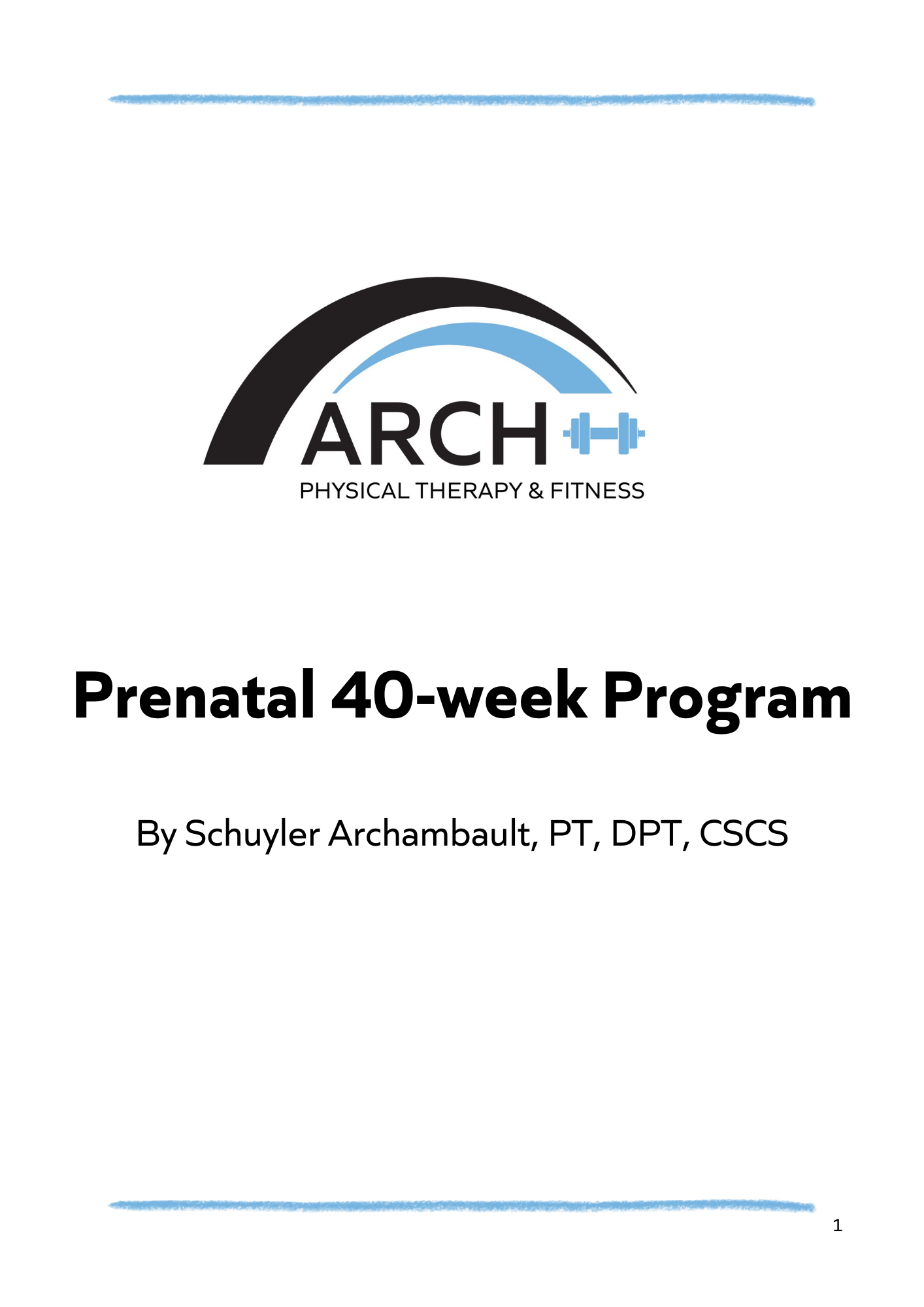 Prenatal Strength Training Program - Arch Physical Therapy & Fitness